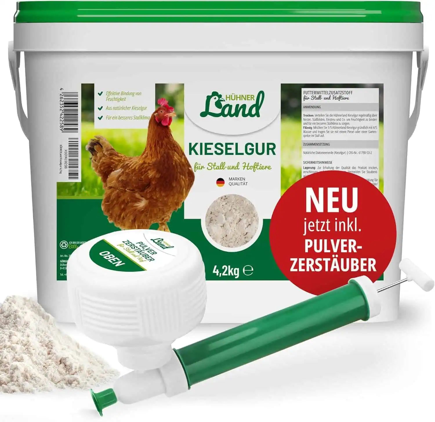 Hühnerland Kieselgur 4,2kg kaufen: Besseres Stallklima